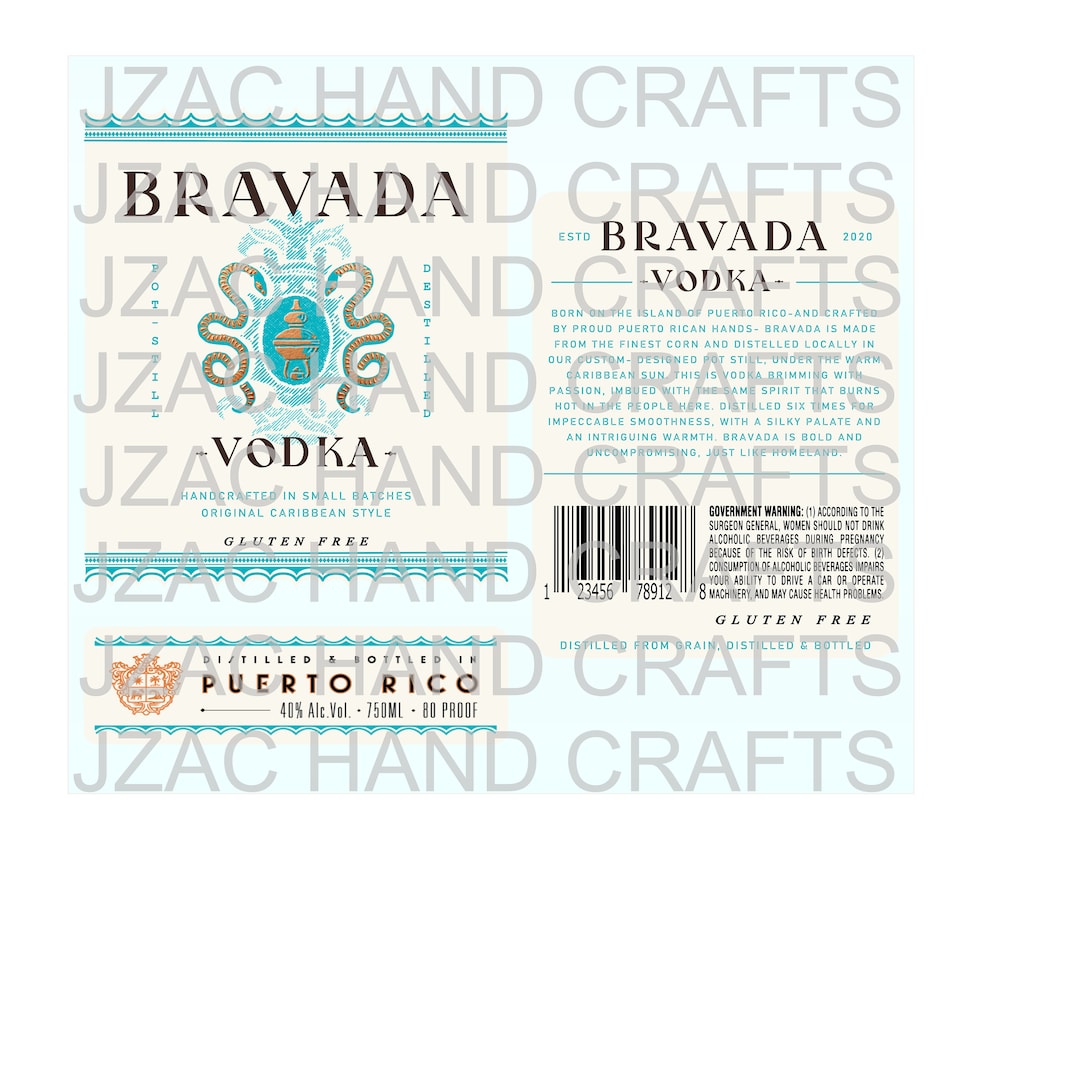 Bravada Vodka - Etsy