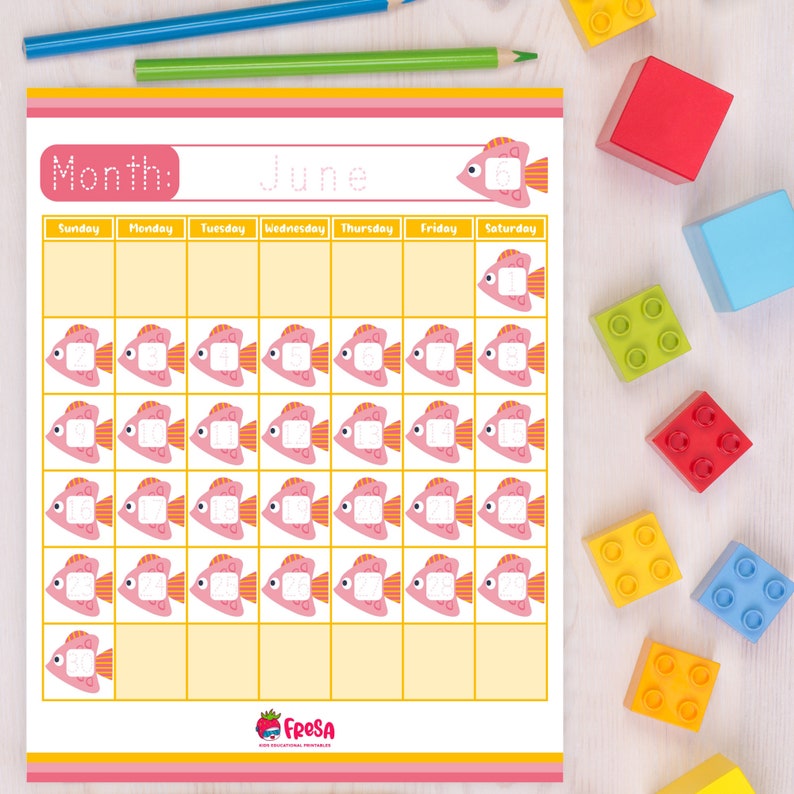 Jun-dec 2024 Themed Calendar, Tracing Hands on Activity, Spanish ...