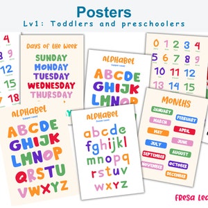 Classroom Printable Posters Colors Numbers Alphabet Days of the Week ...
