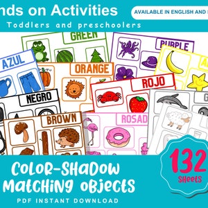 Color Matching Printable Color Sorting Visual Sheets Preschool Learning ...