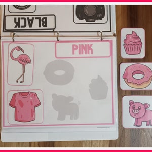 Color Matching Printable Color Sorting Visual Sheets Preschool Learning ...