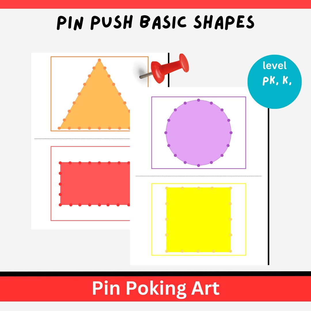 Pin Poking Art Shape Activity Poke Hands on Activity Fine Motor Skills ...