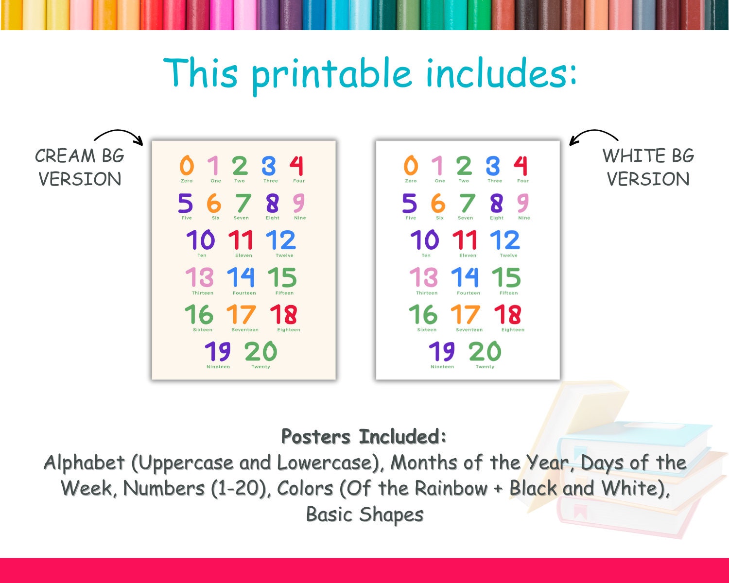Classroom Printable Posters Colors Numbers Alphabet Days of the Week ...