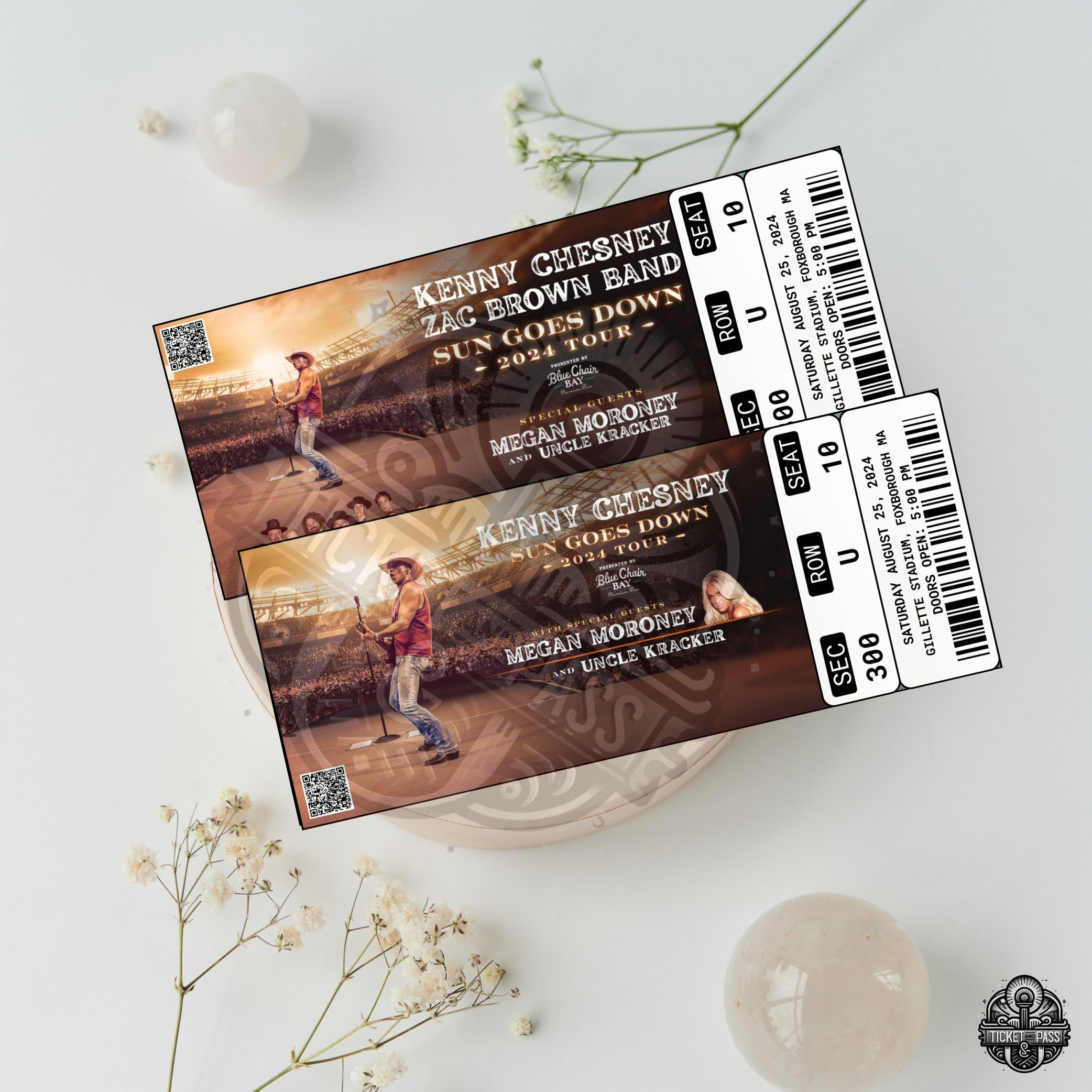 Printable Kenny Chesney Ticket Sun Goes Down Tour,music Concert Show ...