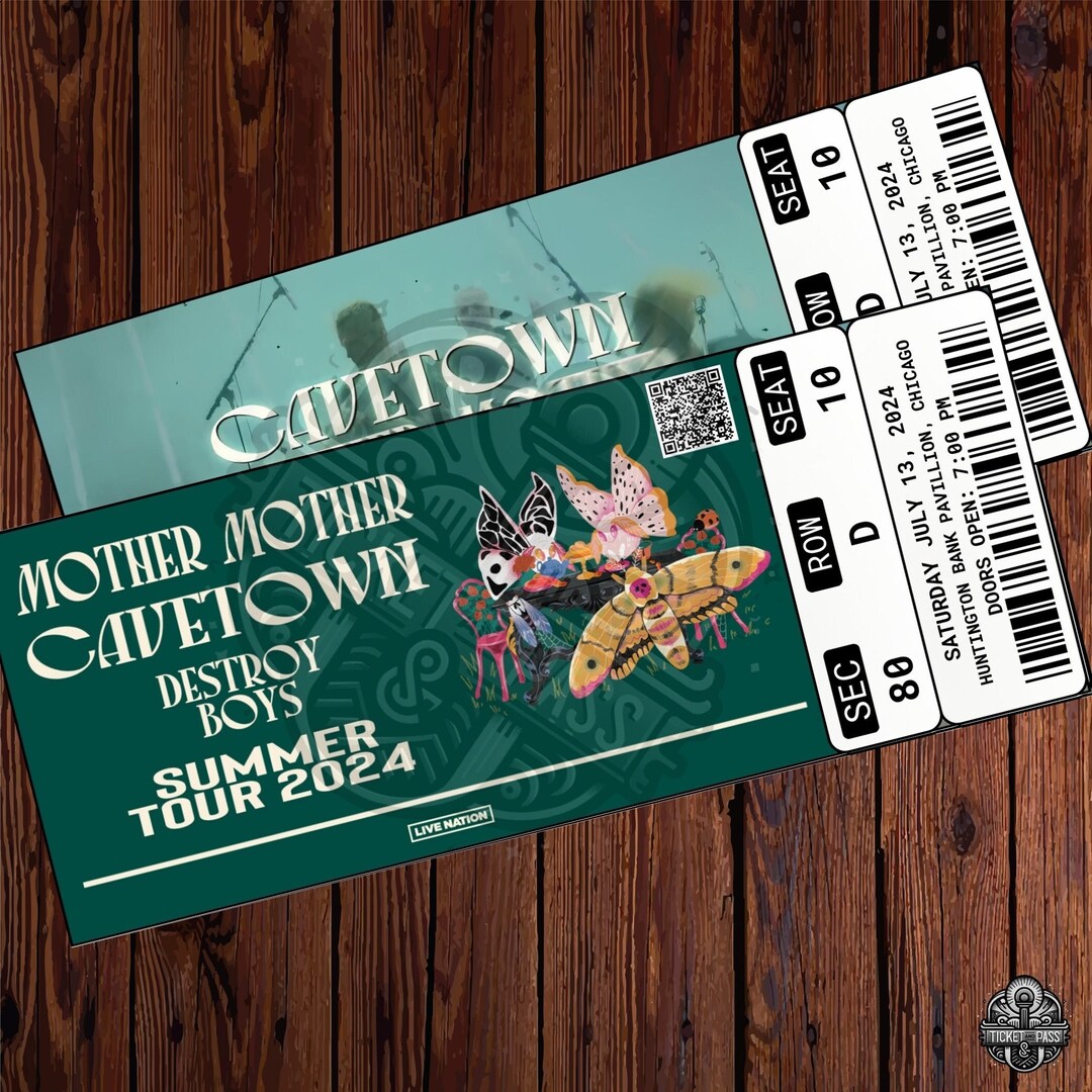 Printable Mother Mother & Cavetown Ticket Summer Tour,music Concert ...