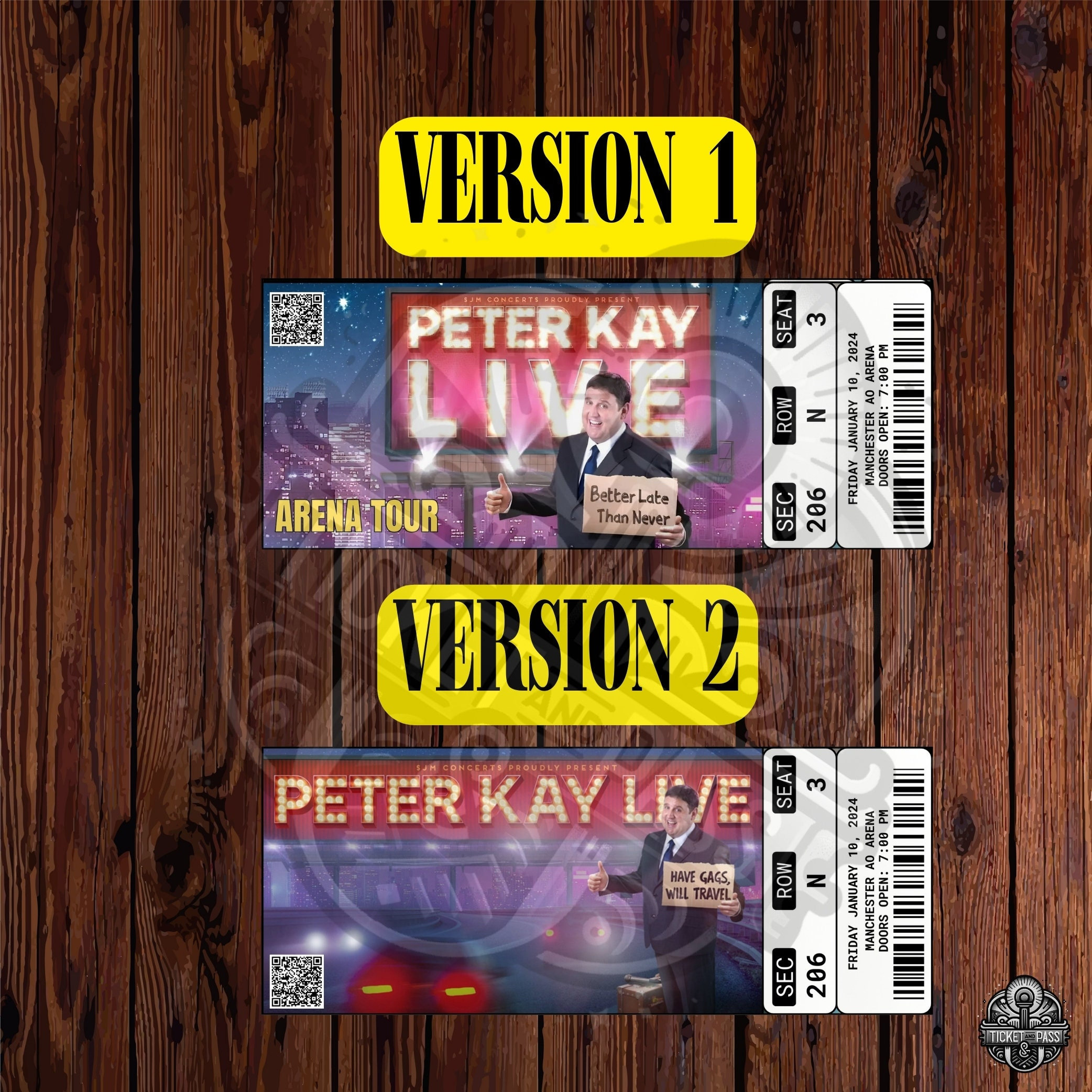 Printable Peter Kay Ticket 2024 2025 Tour Live Comedy Show Surprise ...