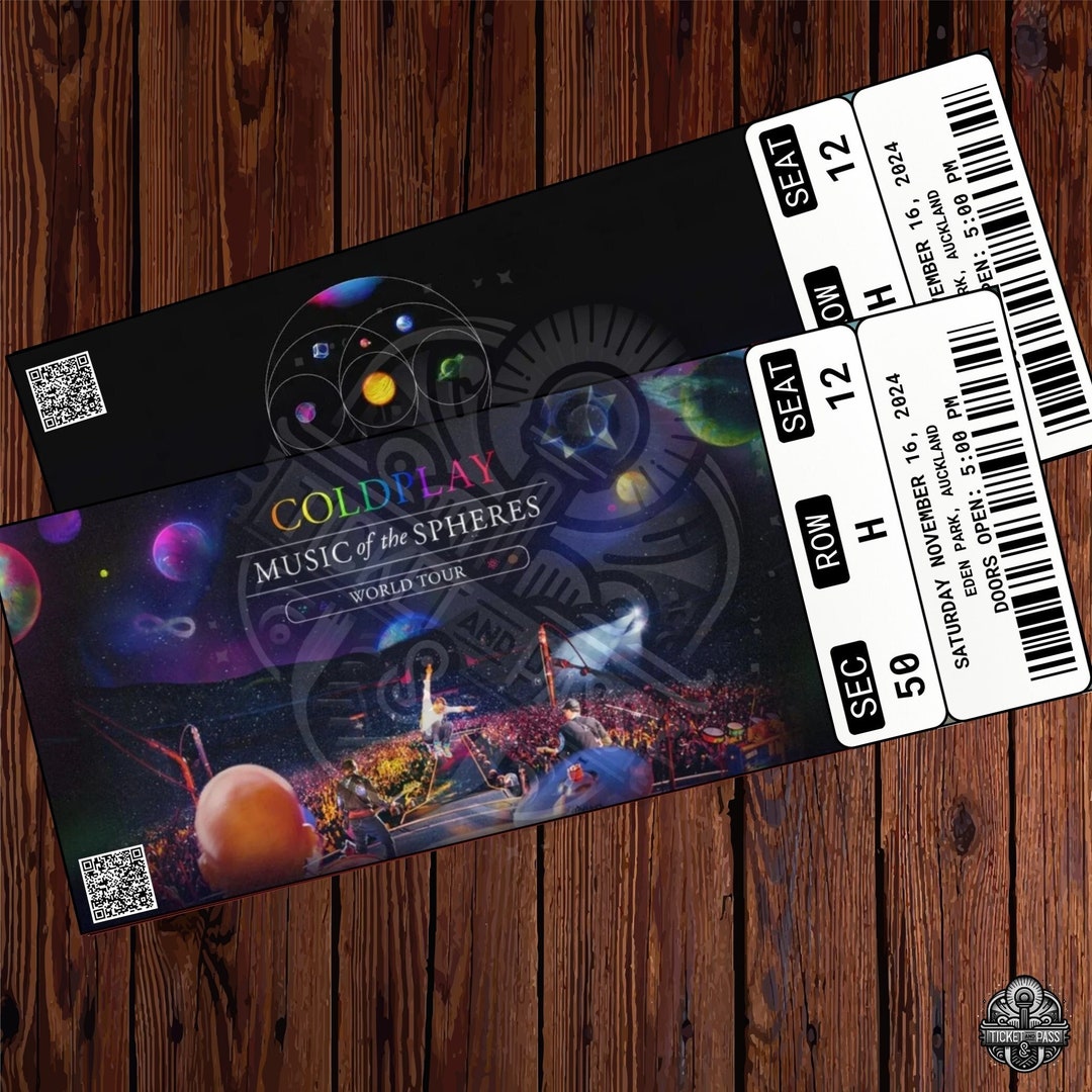 Printable Coldplay Ticket Music of the Spheres World Tour,music Concert ...