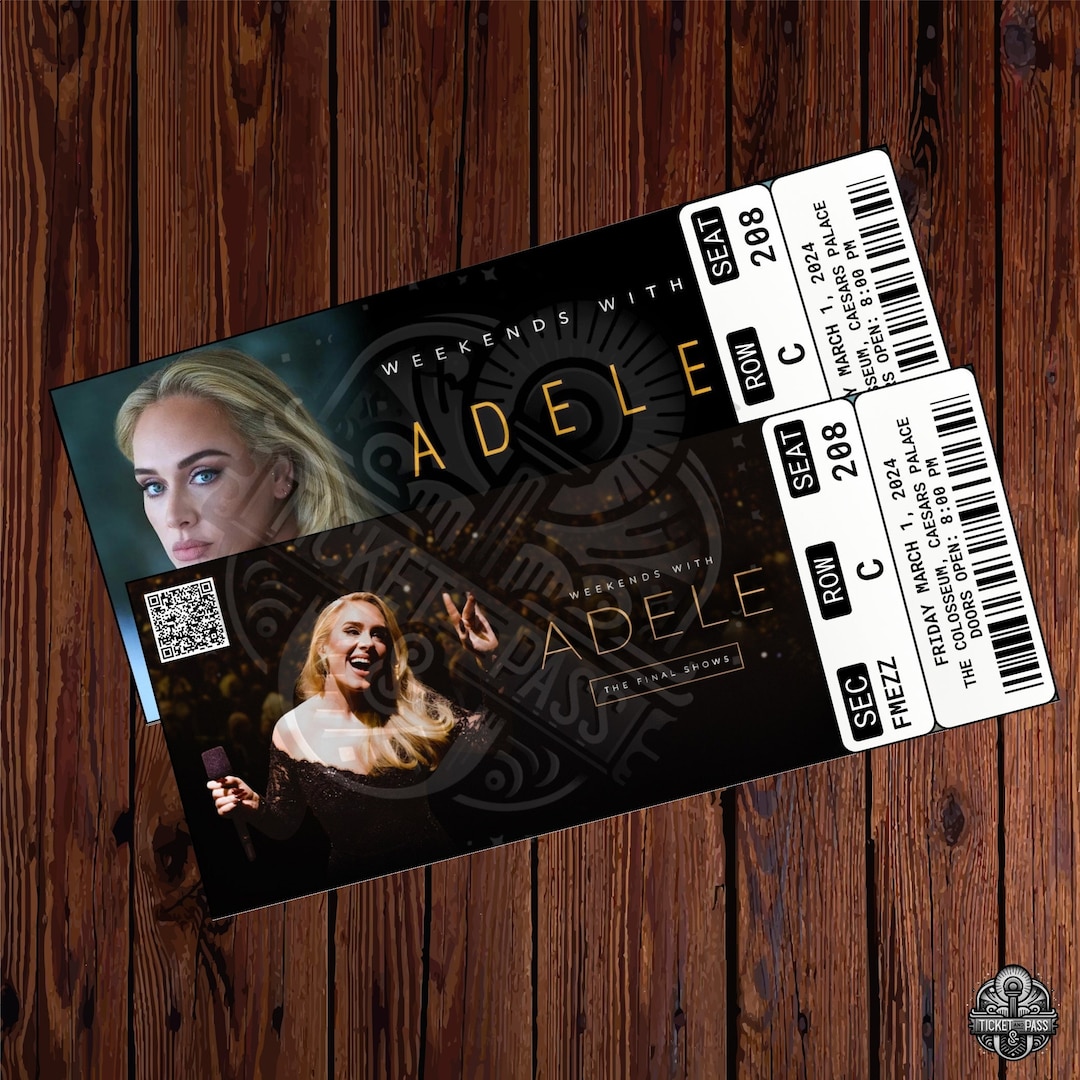 Printable Adele Ticket the Final Shows,music Concert Pass,surprise Gift ...