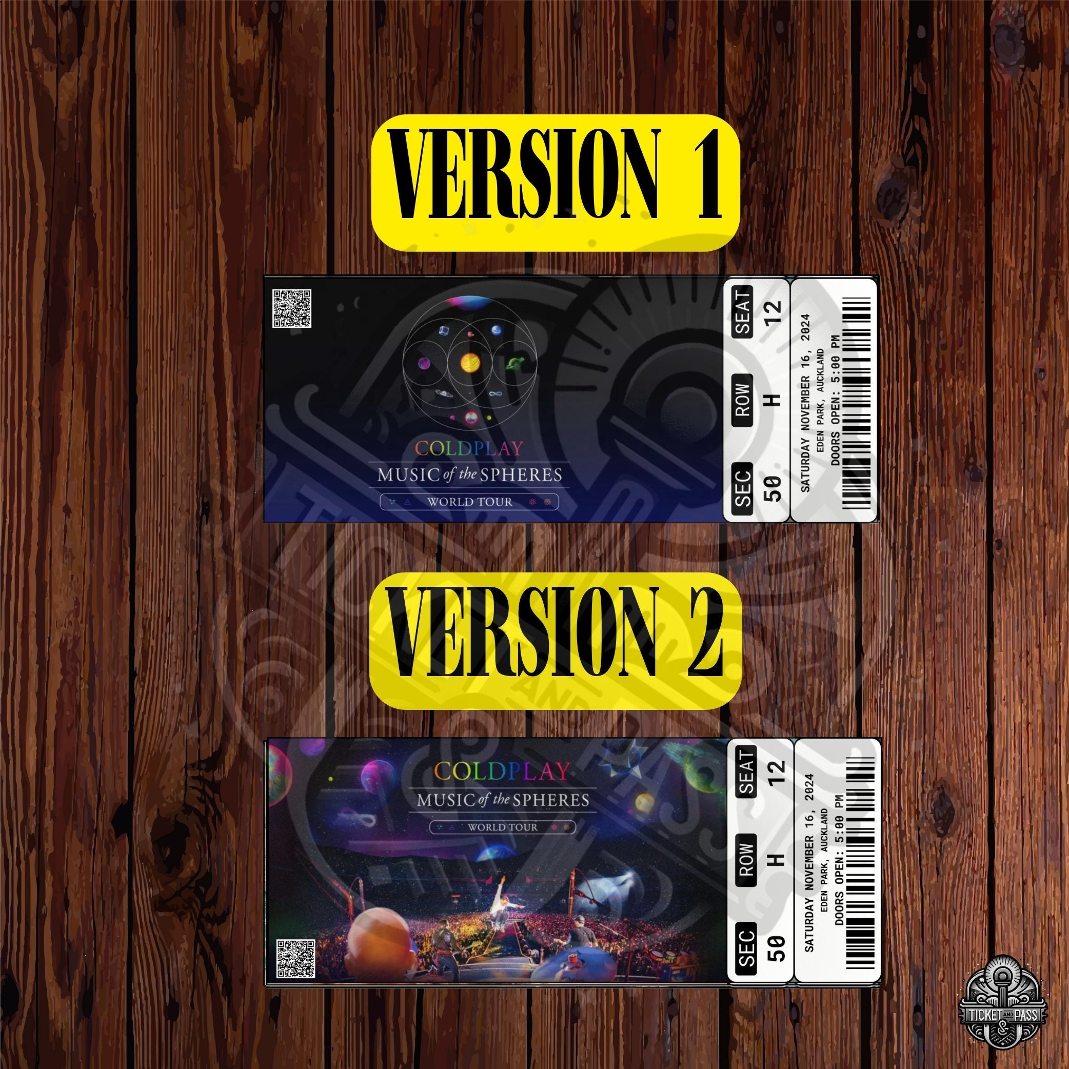 Printable Coldplay Ticket Music of the Spheres World Tour/music Concert ...