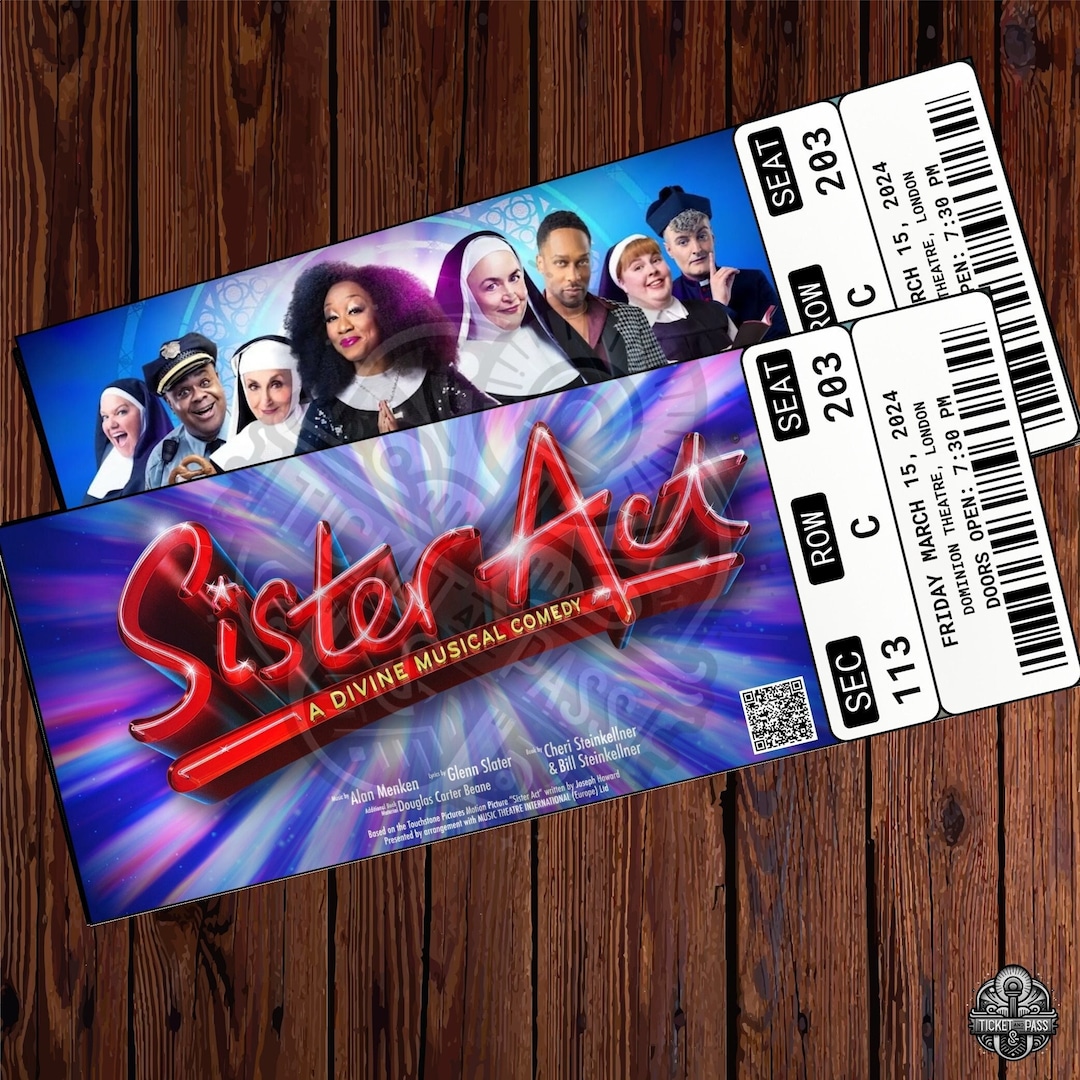 Printable Sister Act Ticket,theatre Tickets Broadway West End Surprise ...