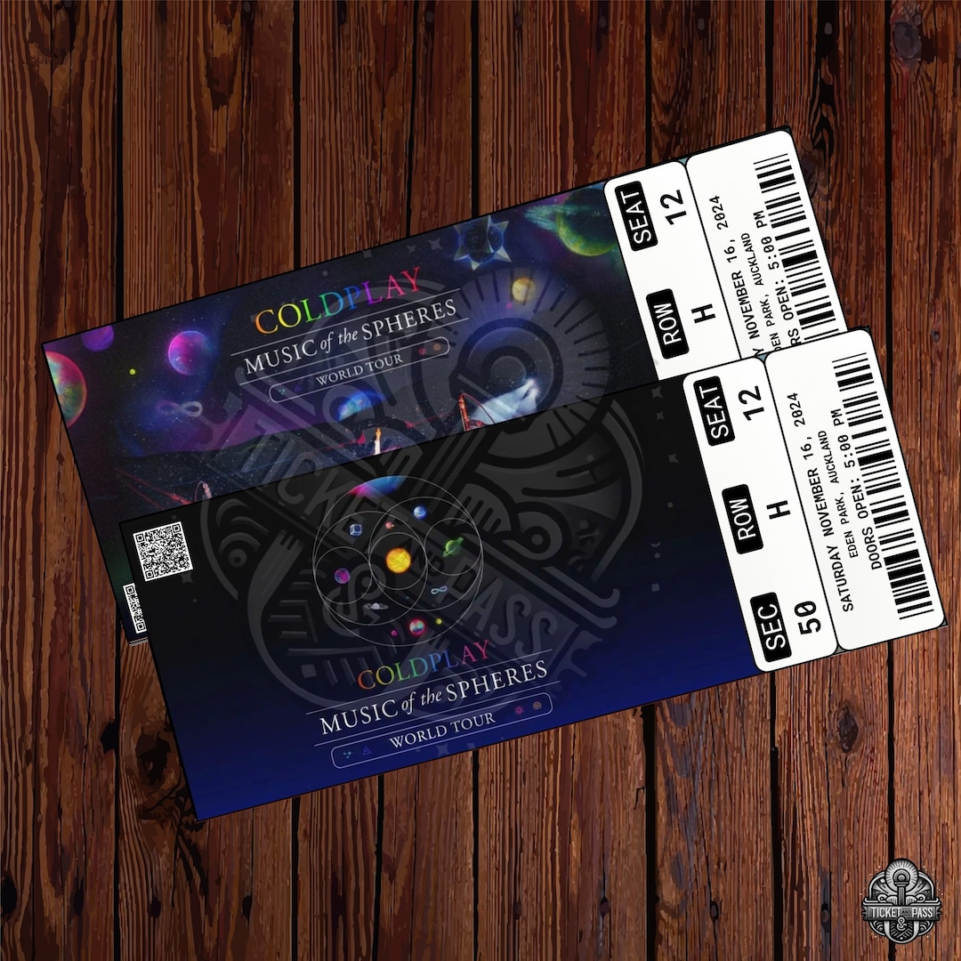 Printable Coldplay Ticket Music of the Spheres World Tour/music Concert ...