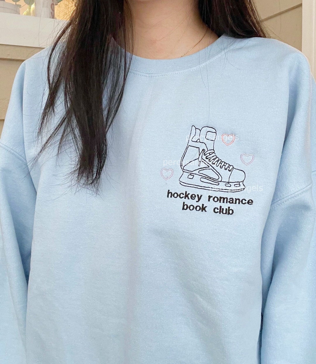 Hockey Romance Book Club Embroidered Crewneck/sweatshirt, Booktok Merch ...