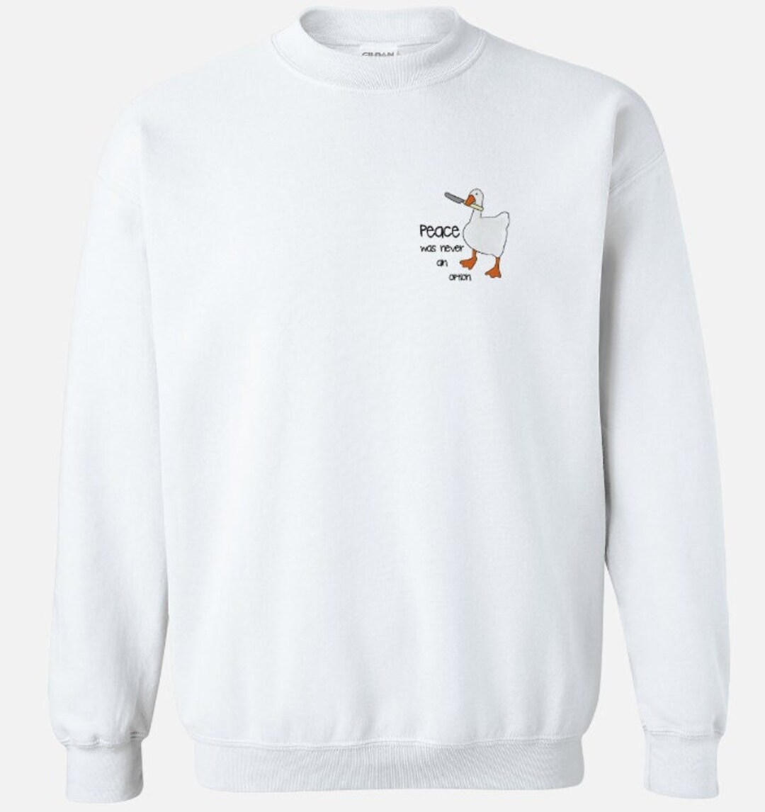 Murder Duck, Murder Goose, Peace Was Never an Option, Meme Embroidered ...