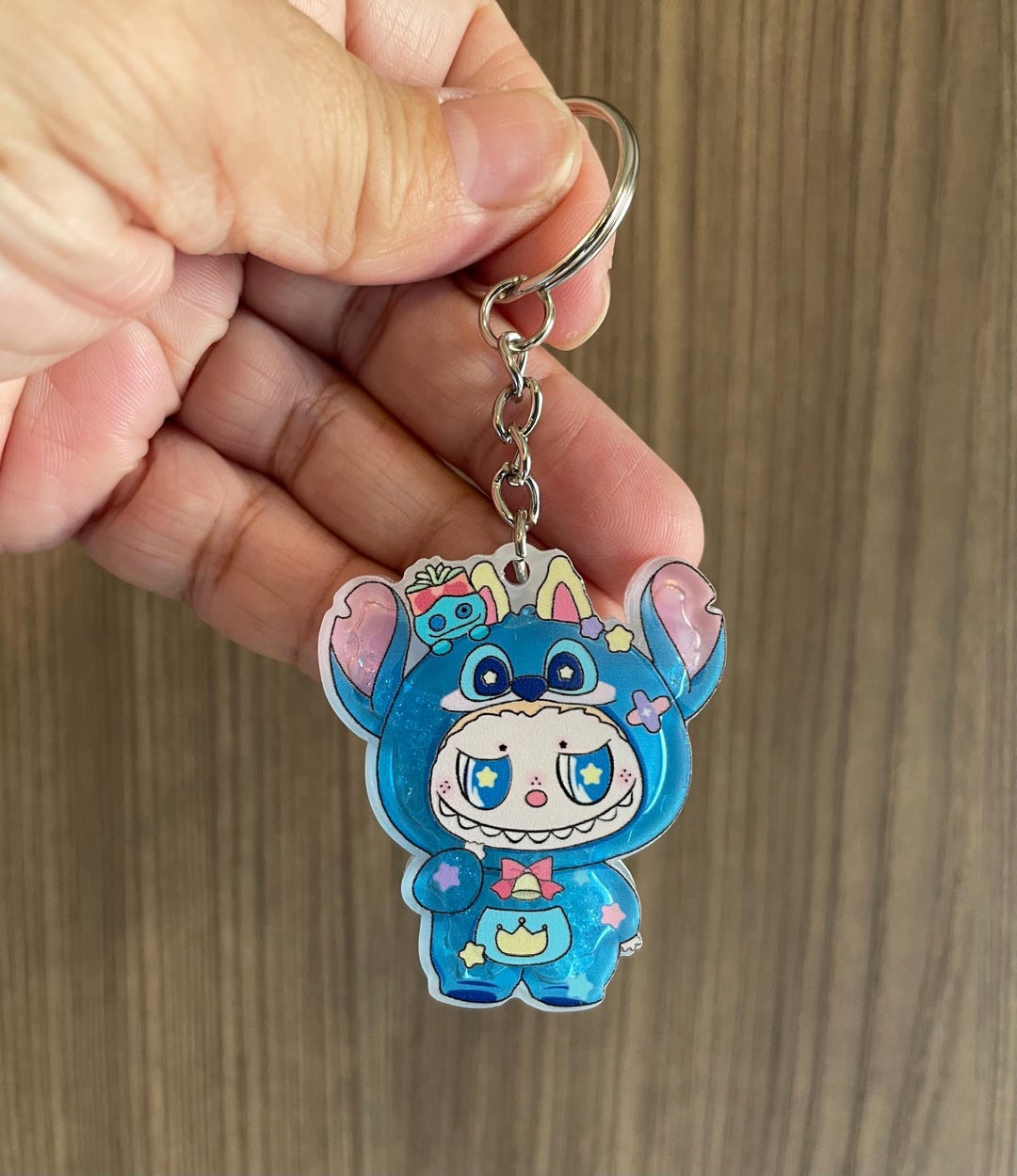Labubu Glitter Shaker Keychain - Etsy