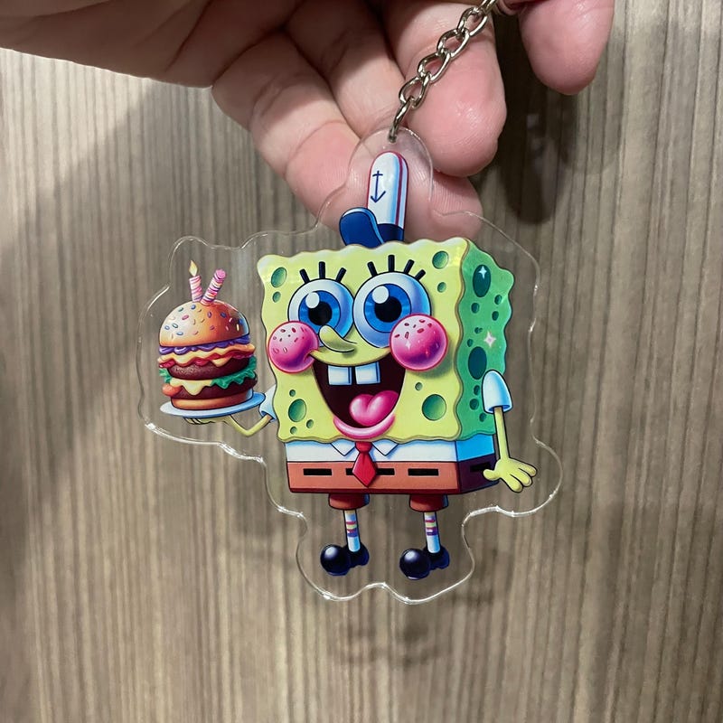 Spongebob Keychain - Etsy