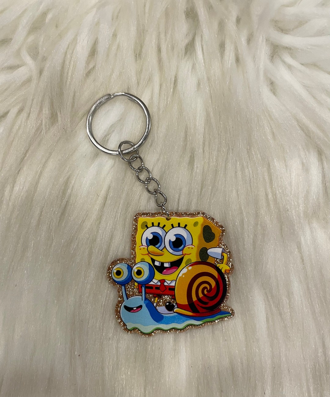 Spongbob Keychain - Etsy