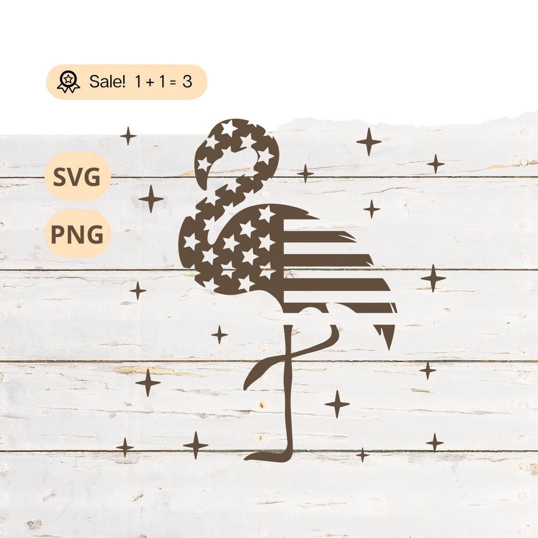 Patriotic Flamingo SVG PNG, Flamingo Svg, Patriotic Svg, American Flag ...