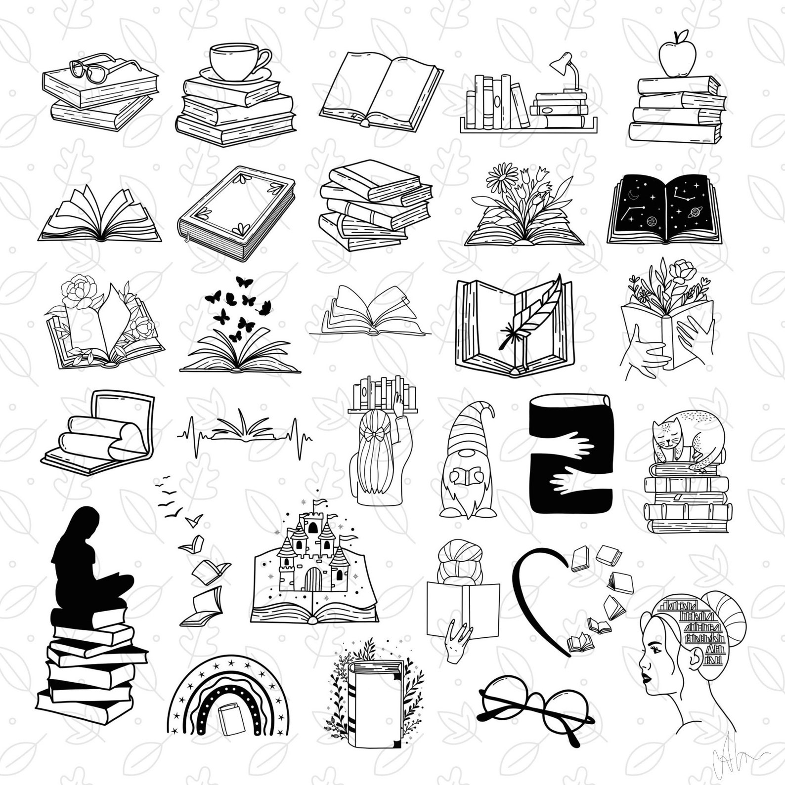 Book SVG Bundle 50 Reading SVG Book Lovers SVG Book Quotes - Etsy