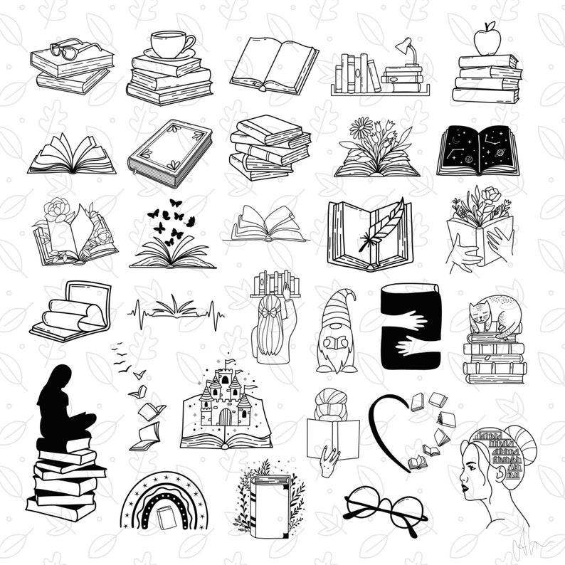 Book SVG Bundle 50 Reading SVG Book Lovers SVG Book Quotes - Etsy