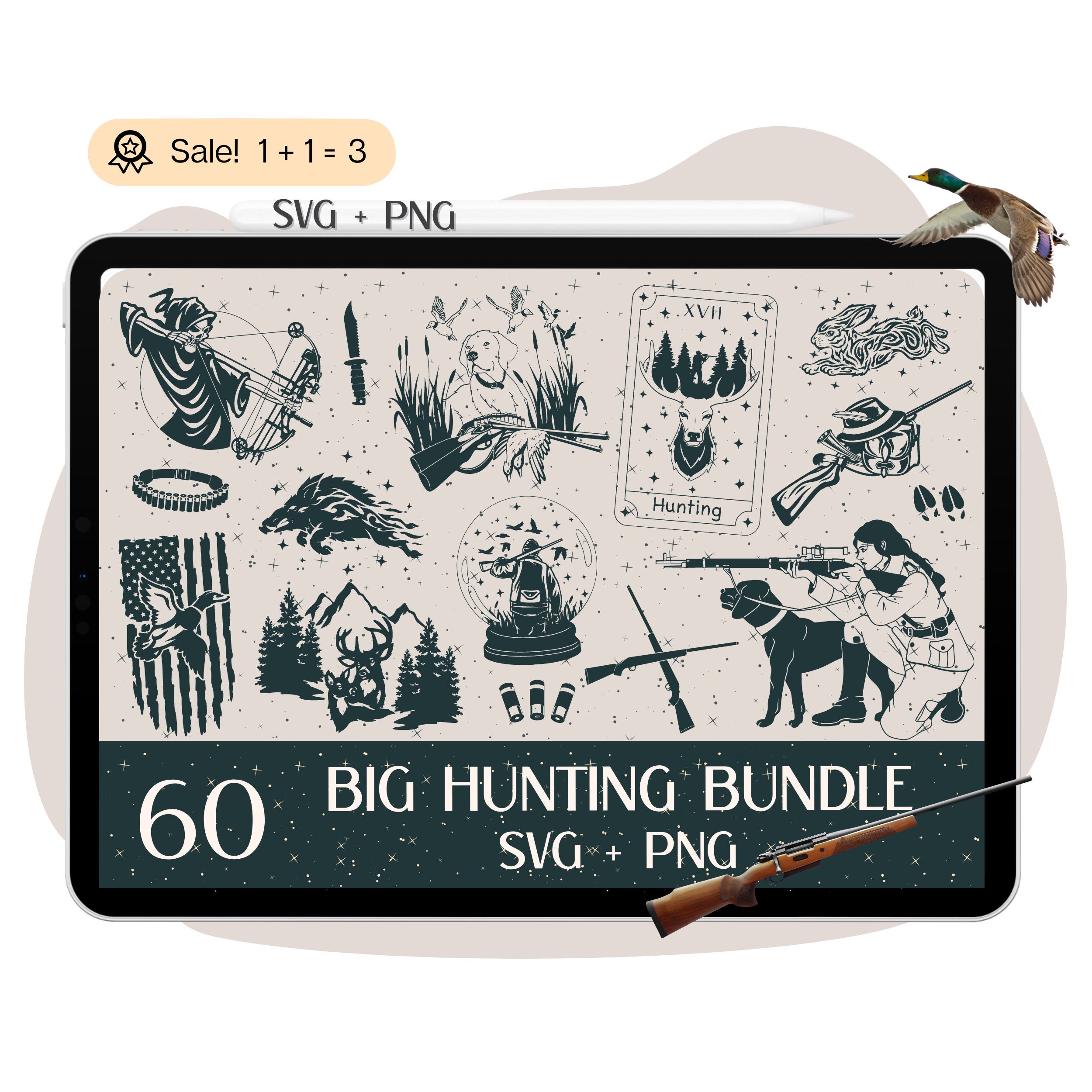 60 Big Hunting SVG Bundle Hunting SVG Hunter Svg Cut Files - Etsy