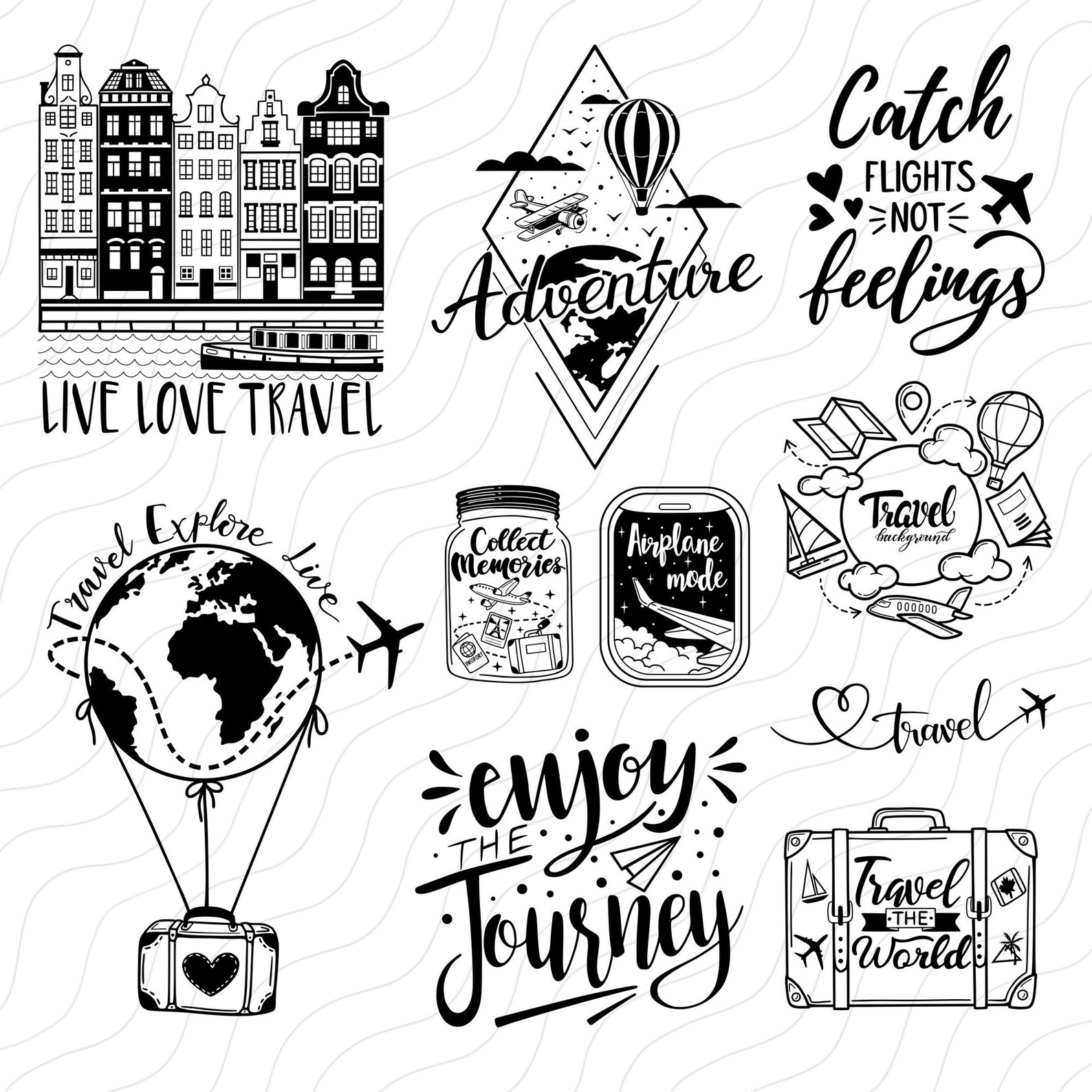 100 Huge Travel SVG Bundle, Travel Quotes, Adventure SVG, Journey SVG ...