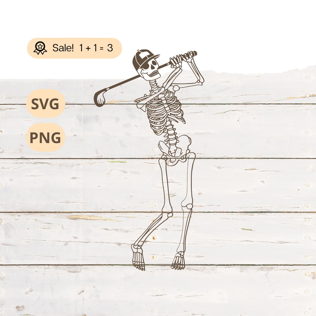 Skeleton Golfer SVG PNG, Golf Svg, Skeleton SVG, Golf Life Svg, Skull ...