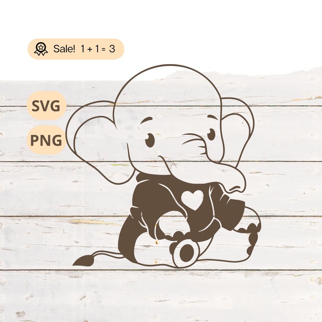 Baby Elephant SVG PNG, Elephant Svg, Cute Elephant Svg, Elephant Baby ...