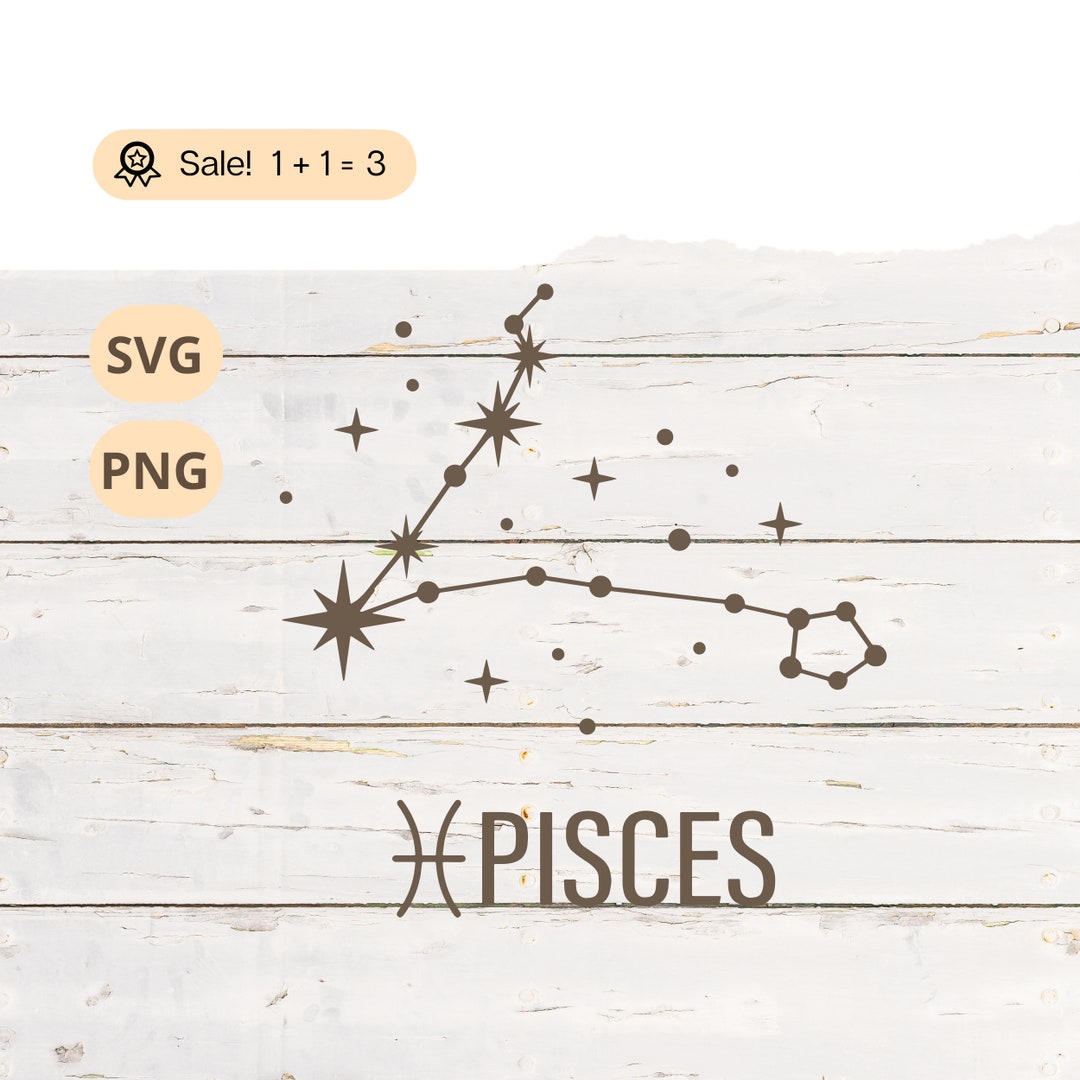 Pisces Constellation SVG PNG, Celestial Zodiac (digital Download) - Etsy