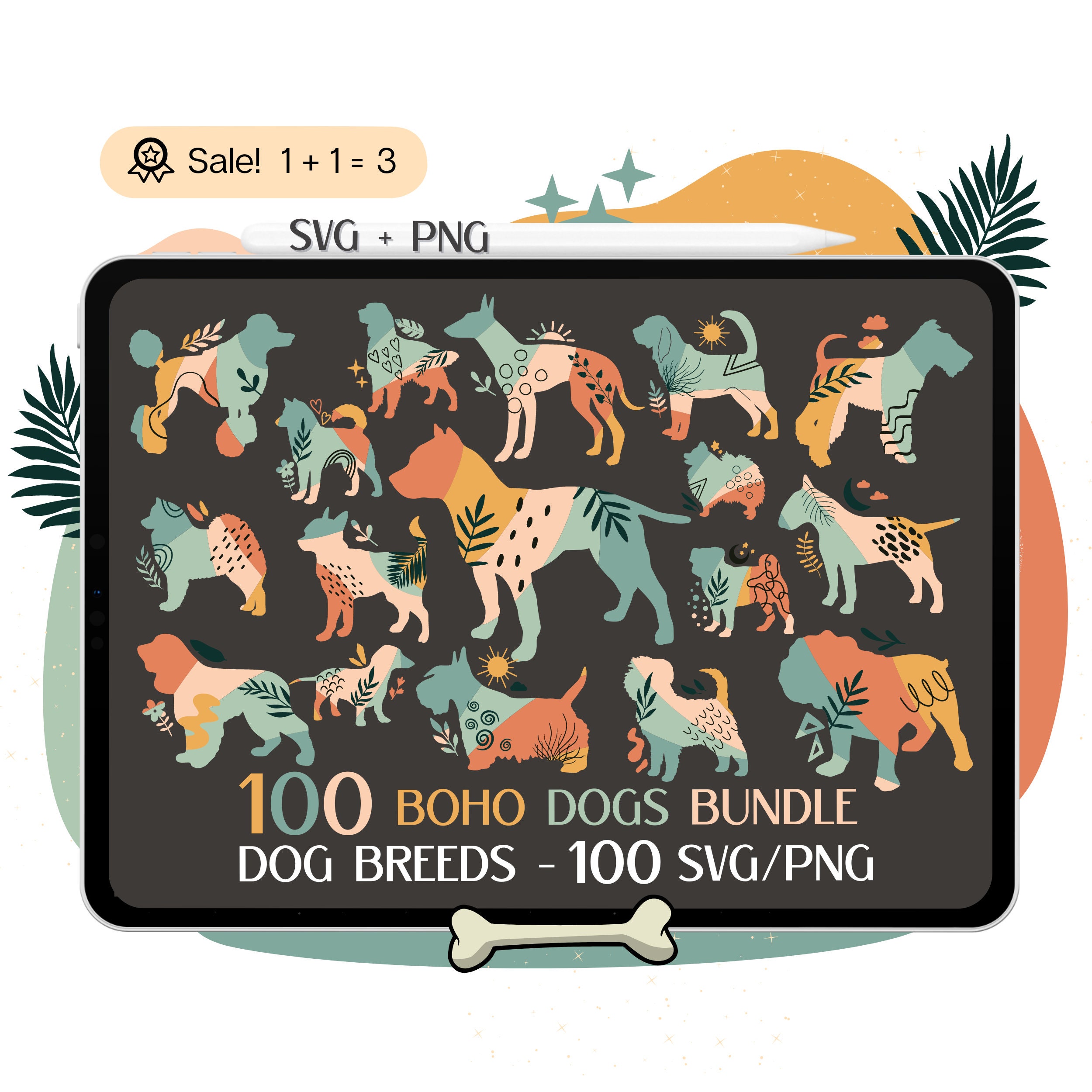 100 Boho Dog Breed SVG Bundle Dog Mom SVG Dog SVG File for - Etsy