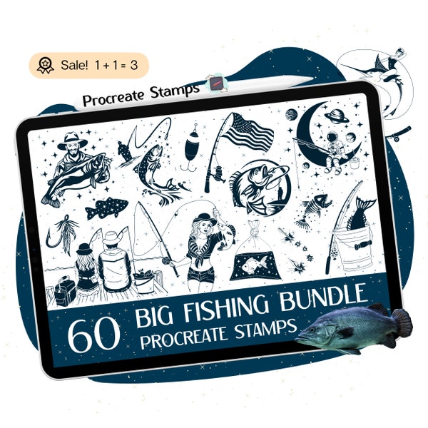 Fishing Stamps - Etsy