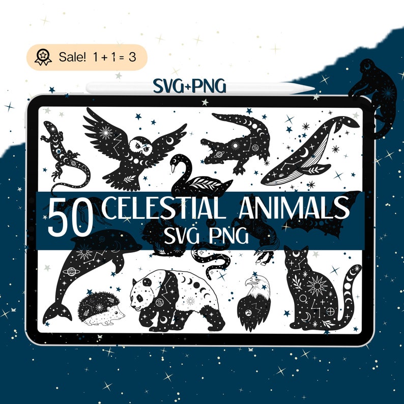 Celestial Animals SVG Bundle 50 Celestial SVG Animal Cut - Etsy