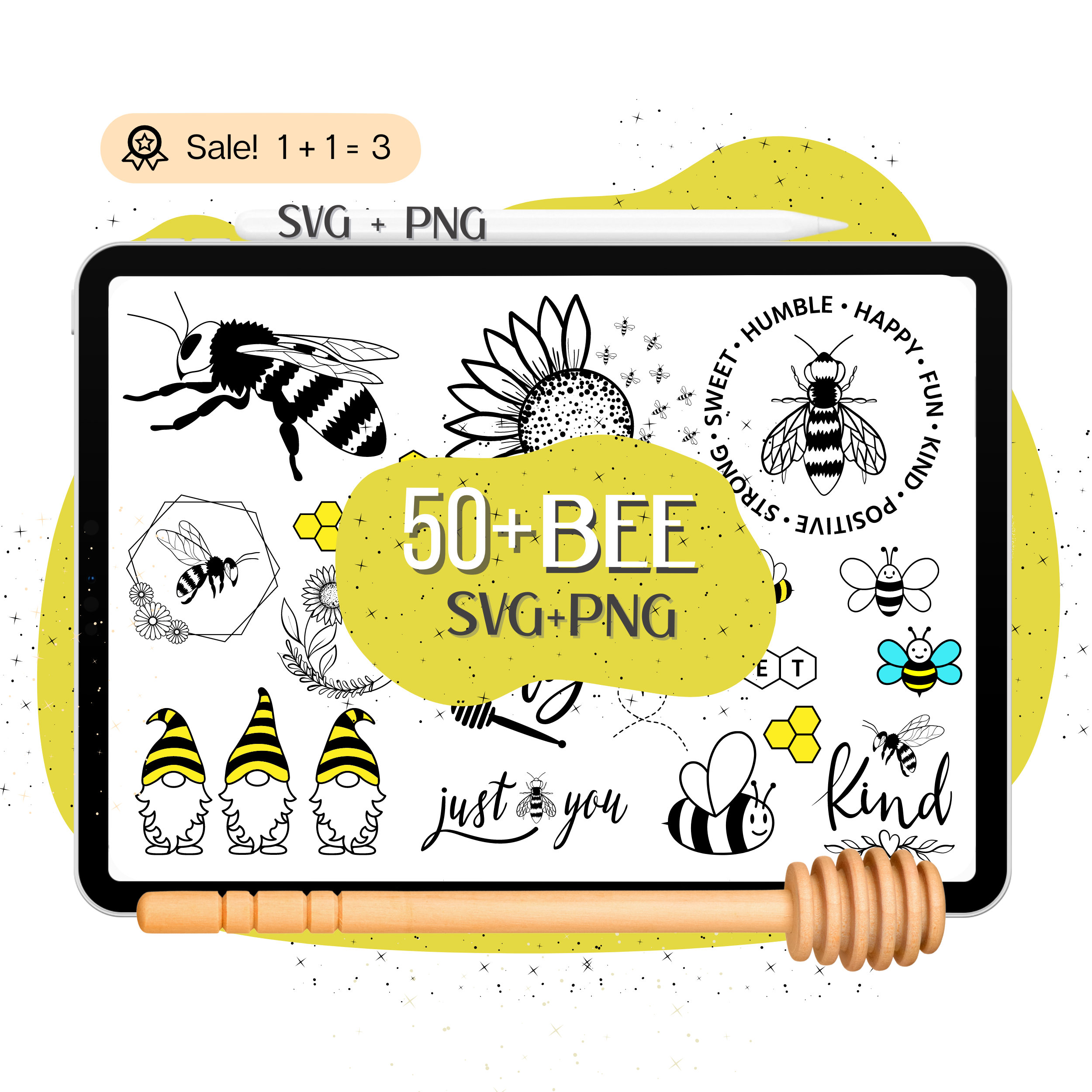 Cute Bee SVG Bundle, Bee Kind Clipart, Bee Quote, Commercial Use (SVG ...