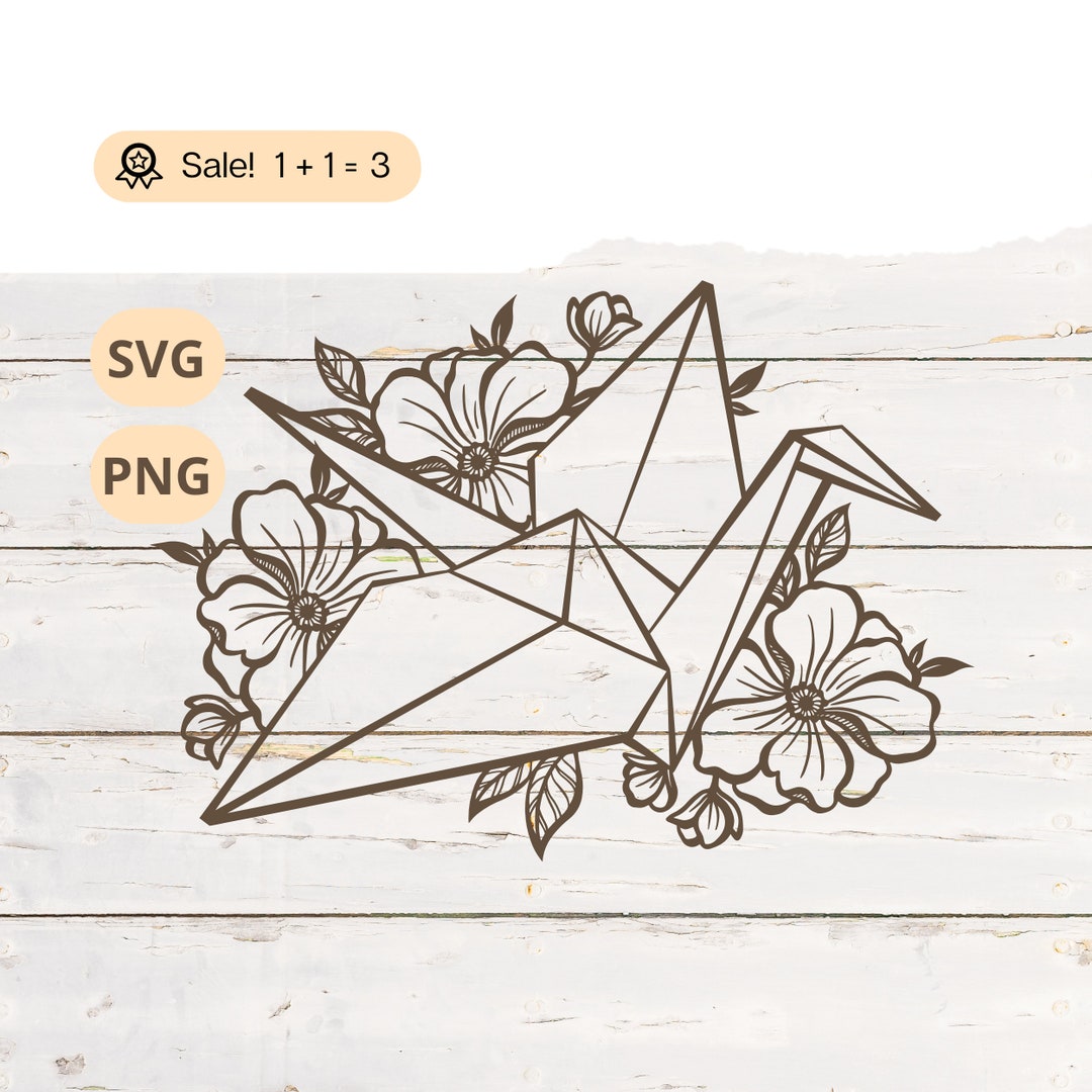 Paper Crane SVG PNG, Origami Crane Svg, Stork Svg, Japanese Svg, Japan ...