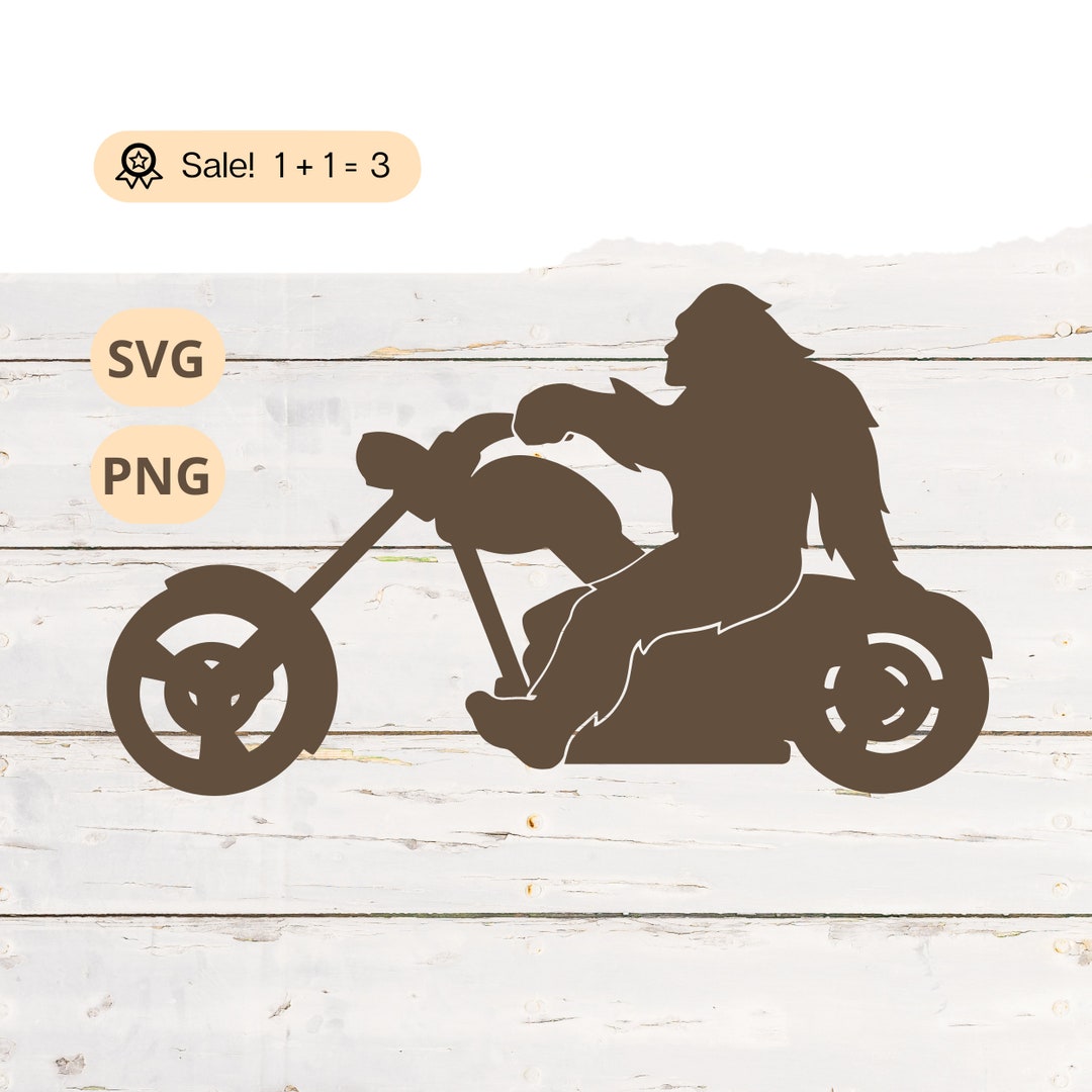 Bigfoot Biker SVG PNG, Bigfoot Svg, Motorcycle SVG, Sasquatch Svg ...