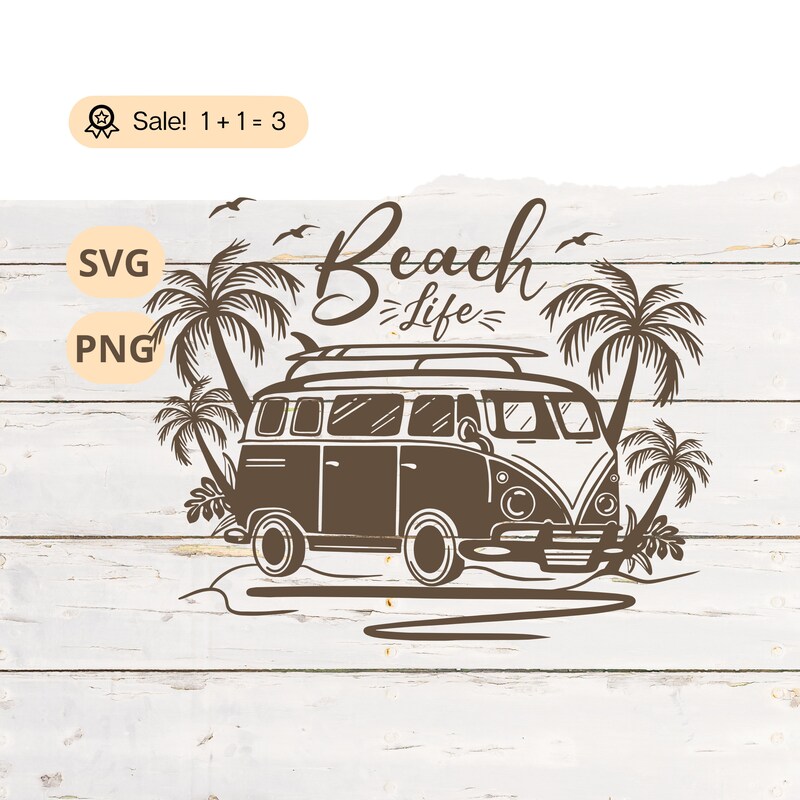 Hippie Van Svg - Etsy