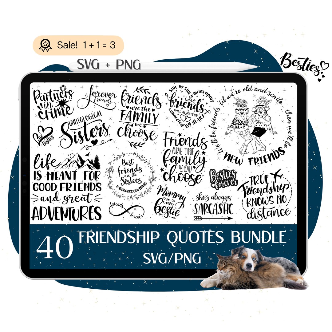 40 Friendship Quotes Bundle, Friends SVG, Best Friends Svg, Friends ...