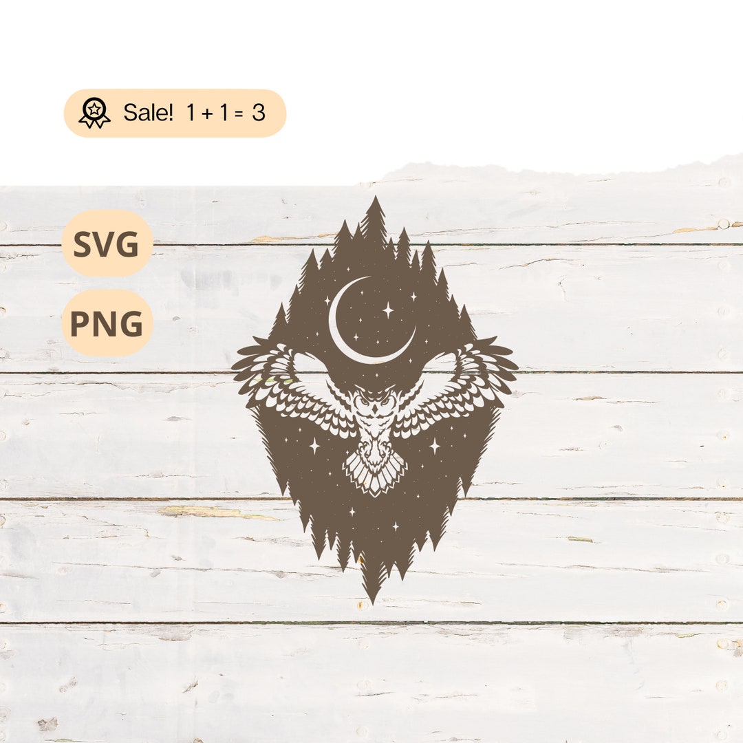 Snowy Owl SVG, Nature Night Sky Clipart (PNG) - Etsy
