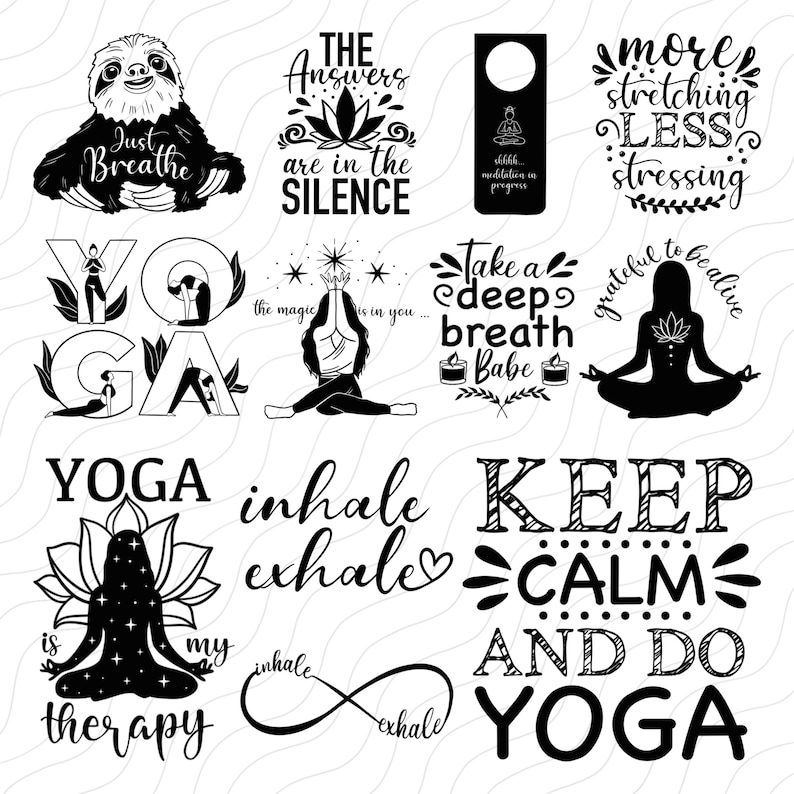 100 Huge Meditation SVG Bundle, Meditation SVG, Meditation Quotes ...