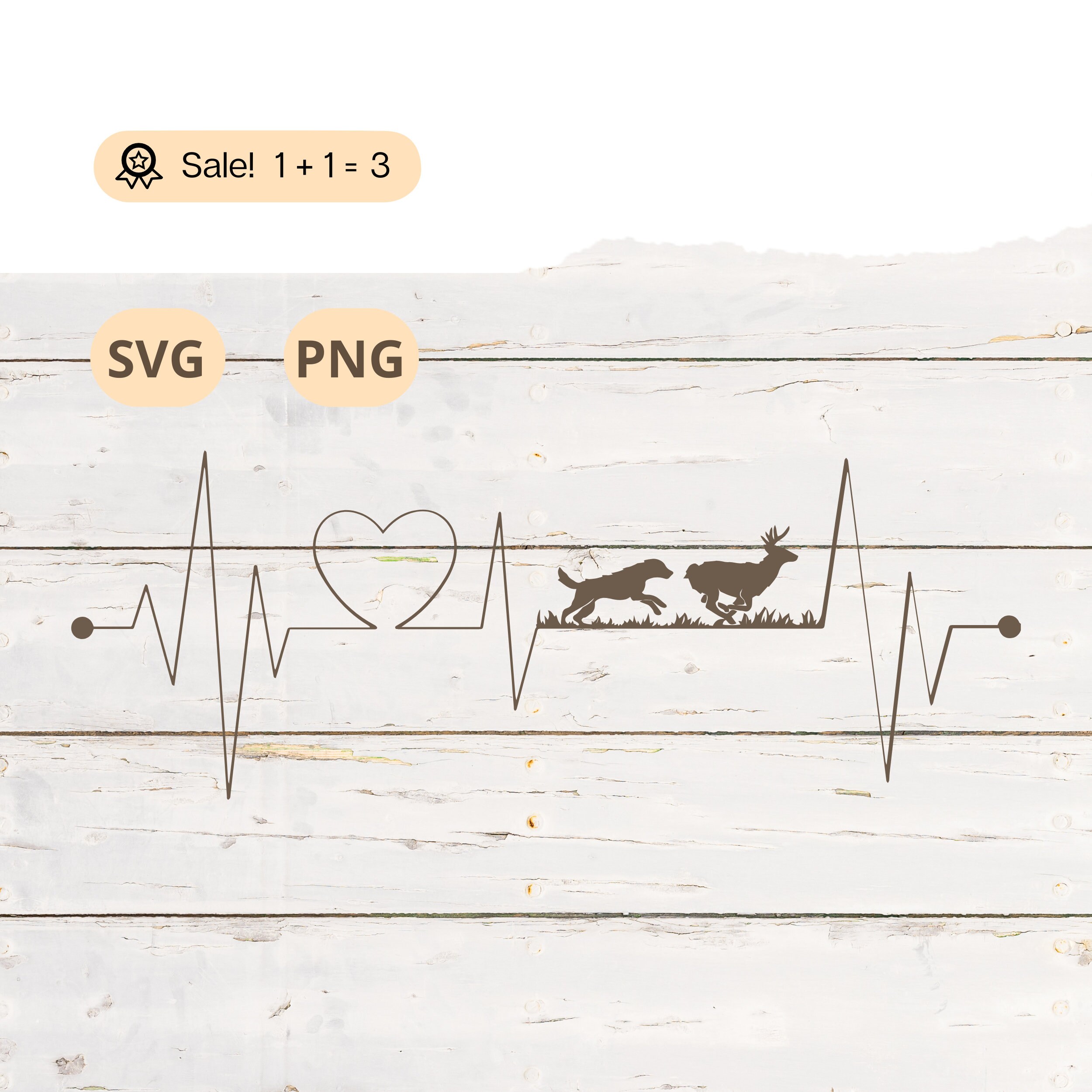 Deer Hunting Heartbeat SVG, PNG, Hunter Design, Cricut - Etsy