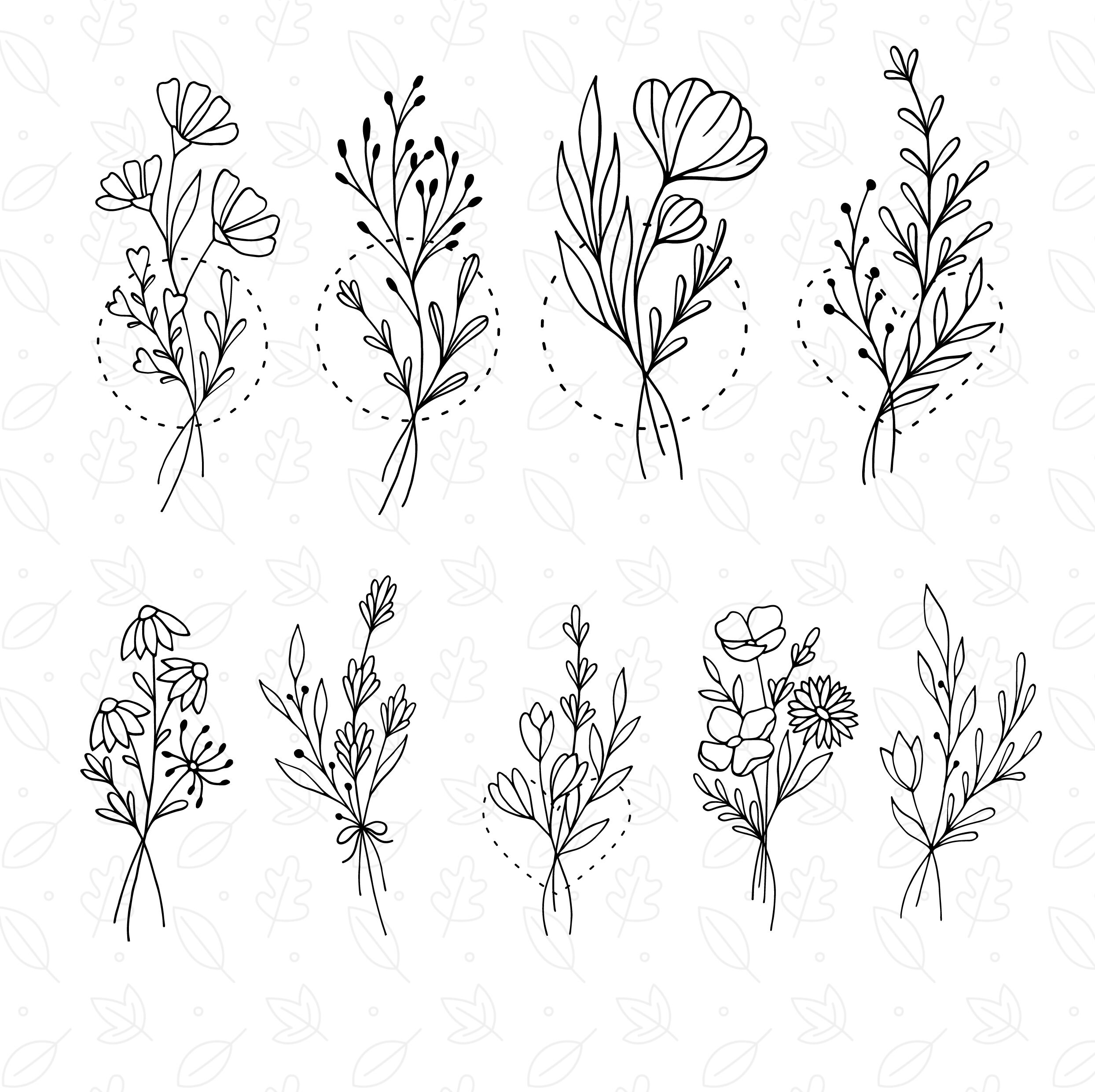 50 Flower Bouquet Procreate STAMPS Wildflower Procreate - Etsy