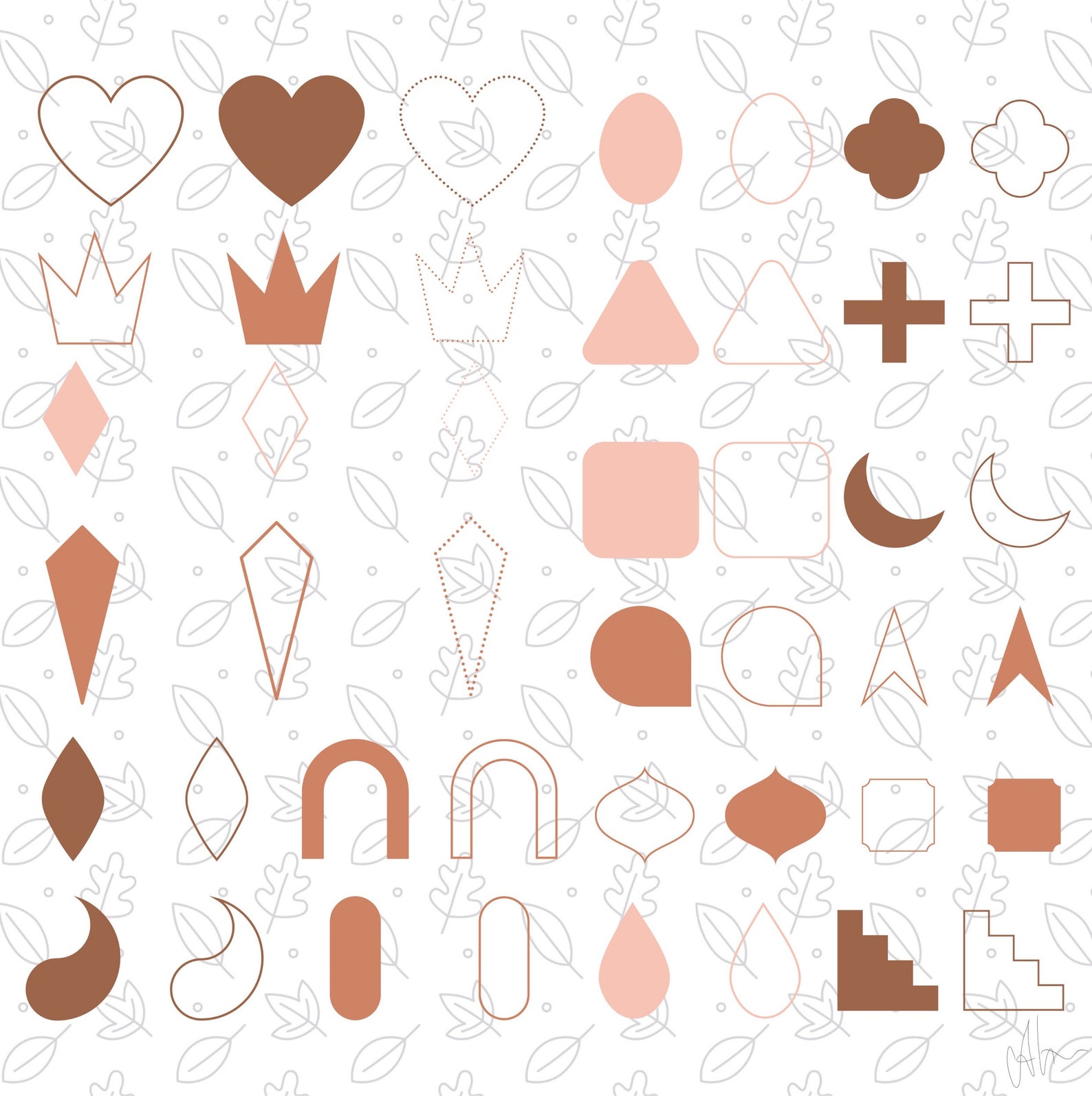 125 Abstract Shapes SVG Geometric Shapes SVG Boho Shapes SVG - Etsy