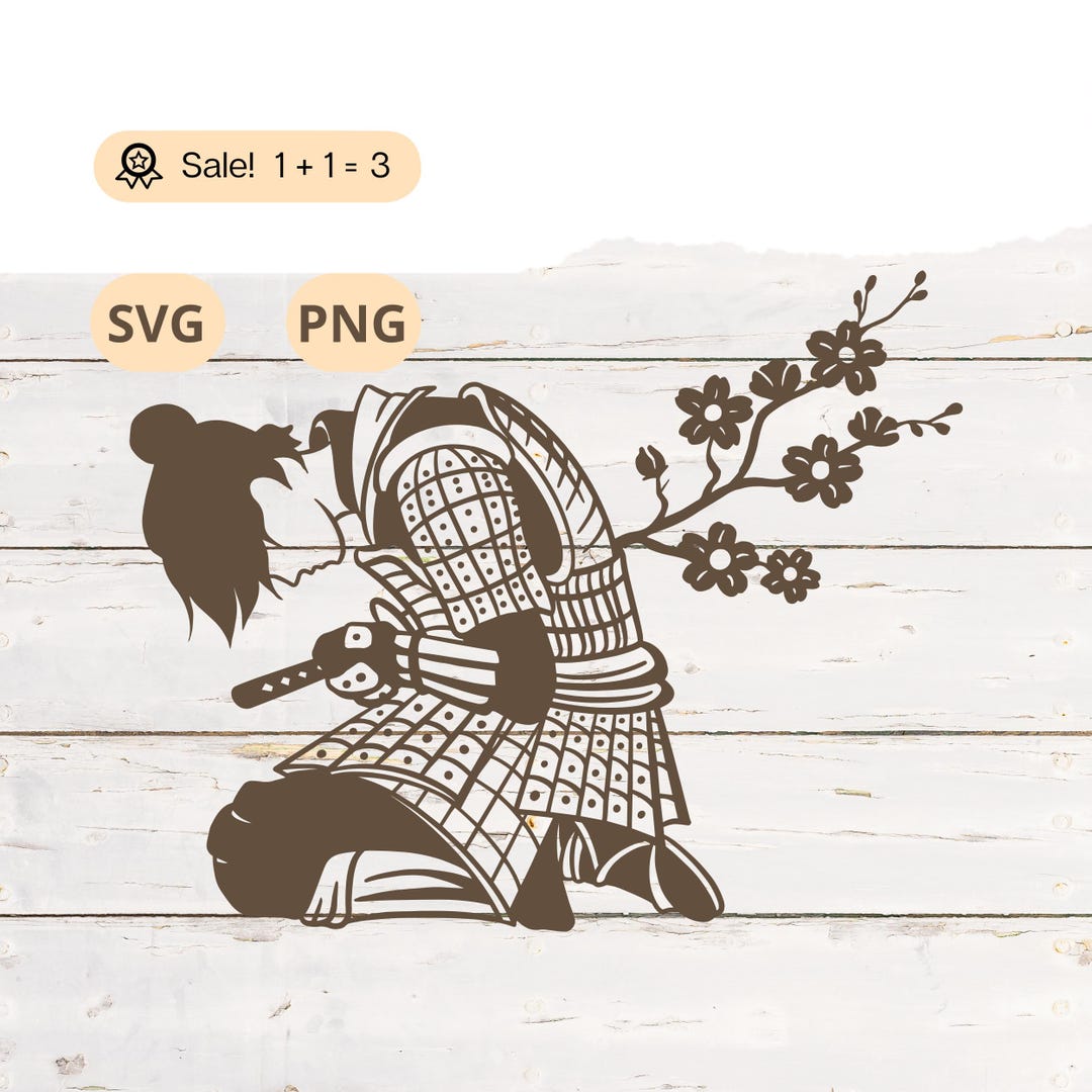Samurai With Katana SVG PNG, Samurai Svg, Japanese Svg, Japan Svg ...