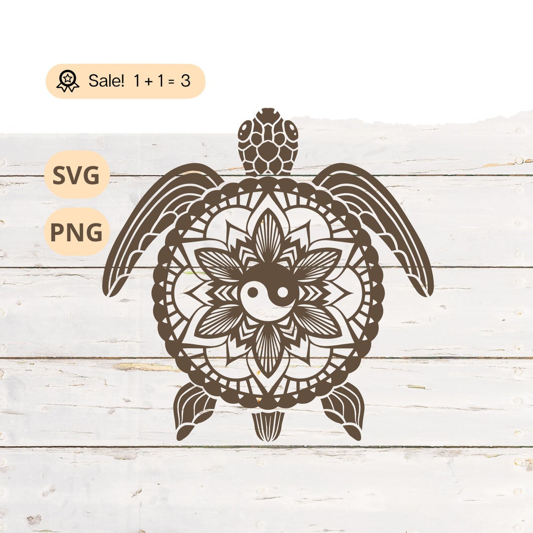 Sea Turtle With Yin Yang SVG PNG, Sea Turtle Svg, Yin Yang Svg, Turtle ...