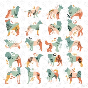 Boho Dog Breed SVG Bundle, Dog Mom Clipart (100 SVG/PNG) - Etsy