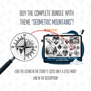 Compass Rose SVG PNG, Mountain SVG, Mountain Landscape Svg, Compass Svg ...