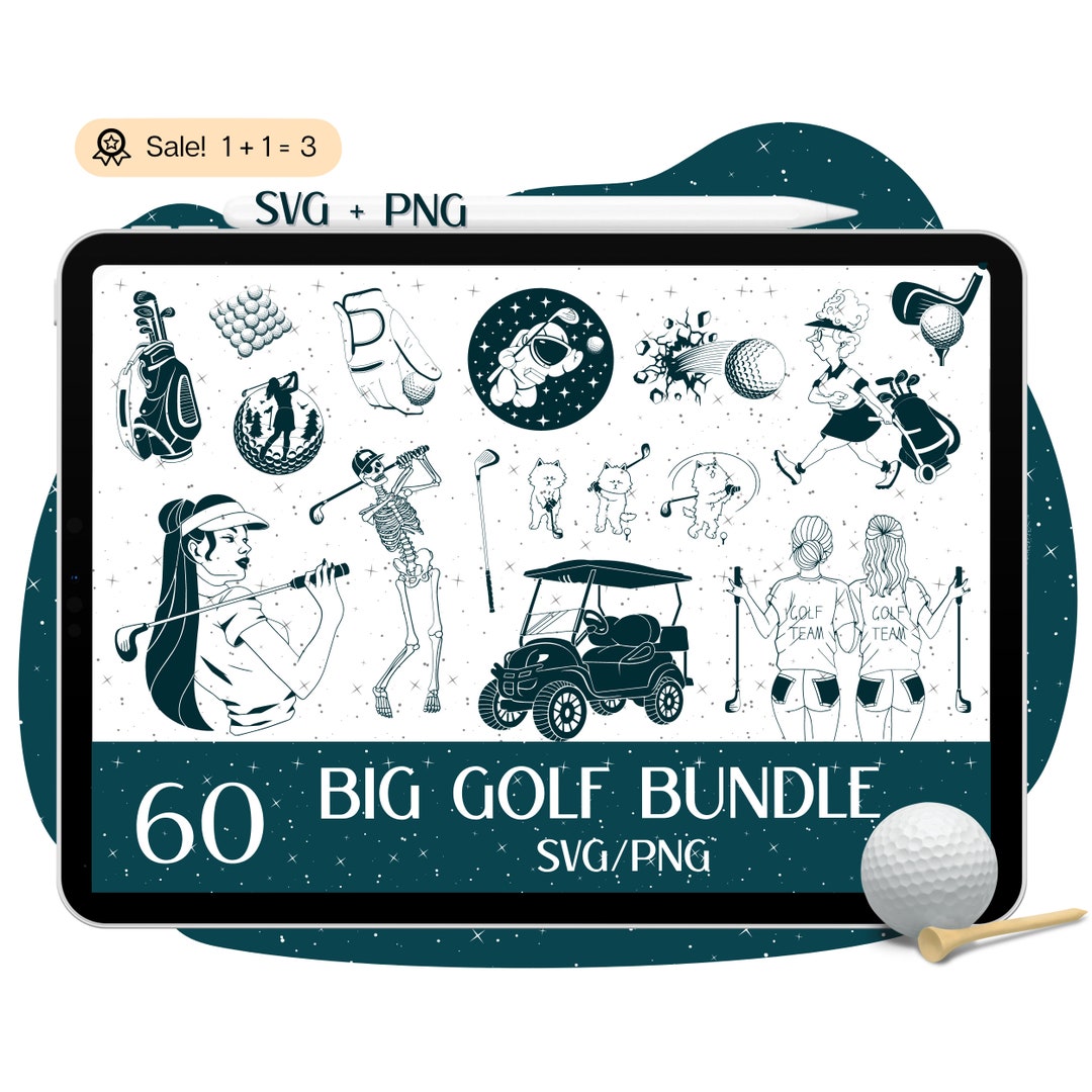 60 Funny Golf SVG Bundle, Golf SVG, Golf File for Cricut, Golf Cut File ...