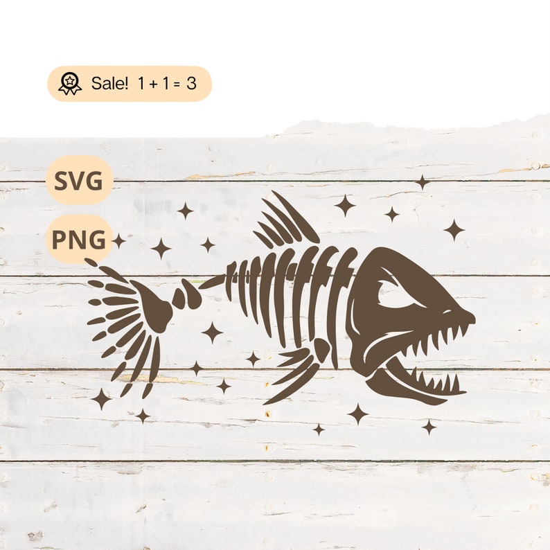 Fish Skeleton SVG PNG, Nautical Clipart (digital Download) - Etsy