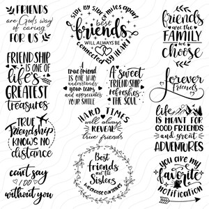 40 Friendship Quotes Bundle, Friends SVG, Best Friends Svg, Friends ...