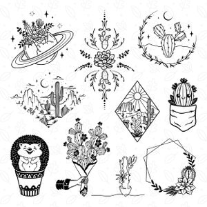 40 Cactus Succulent SVG Bundle, Cactus SVG, Succulent Svg, Desert Scene ...
