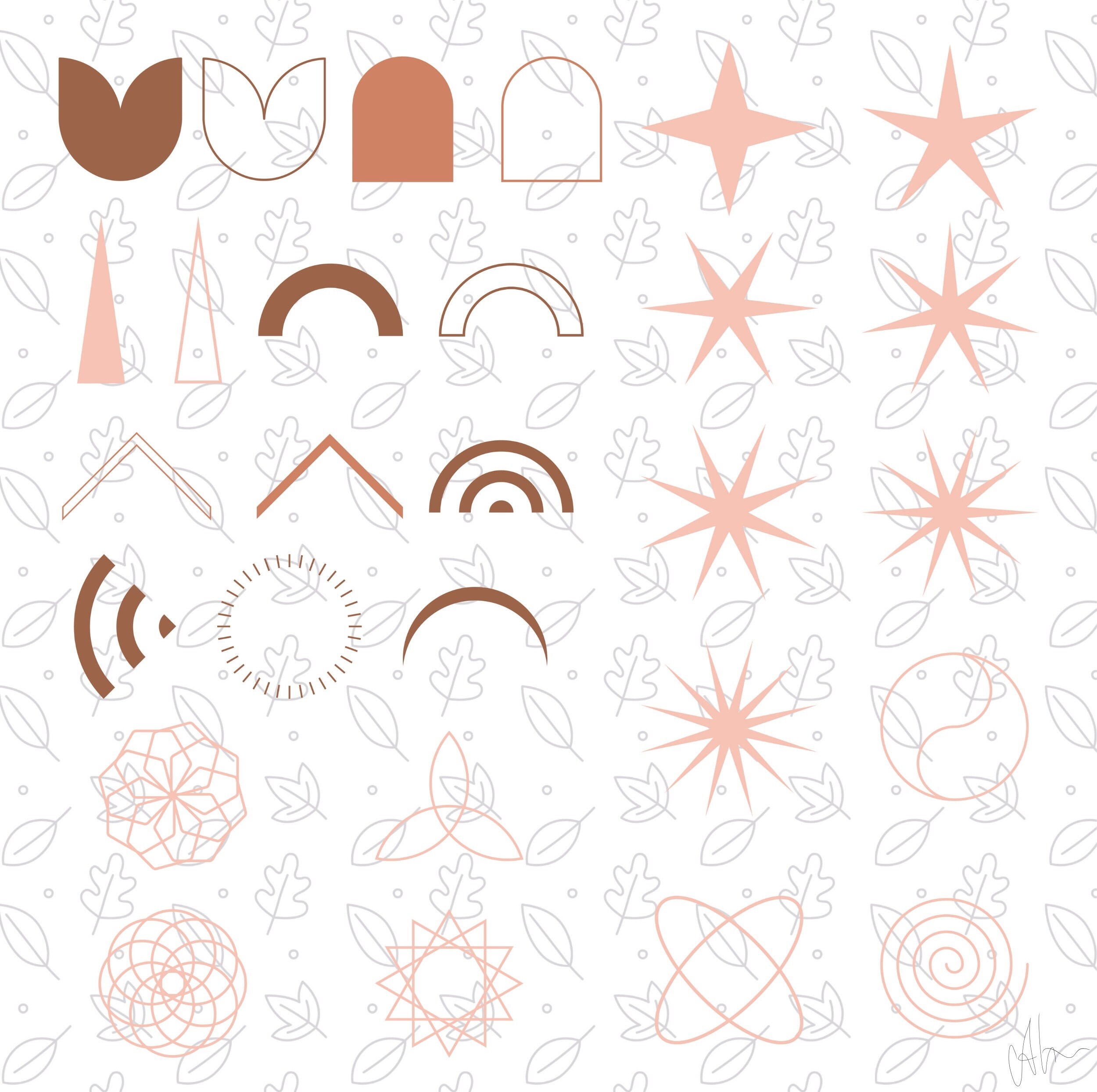 125 Abstract Shapes SVG Geometric Shapes SVG Boho Shapes SVG - Etsy